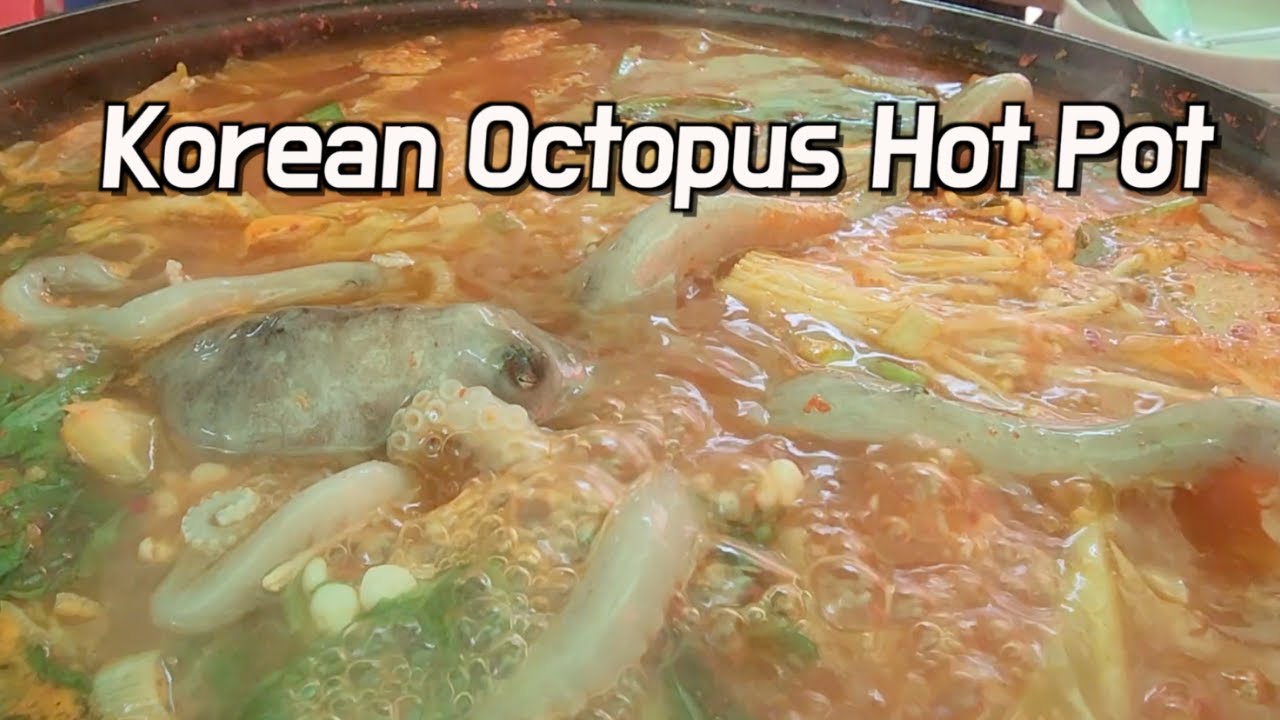 Korean Octopus Hot Pot (낙지전골). korean food - YouTube