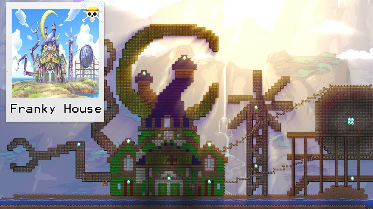 Town from One Piece built in Terraria.. - YouTube