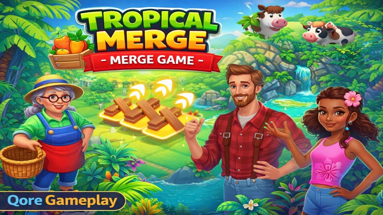 Tropical Merge: Merge Game | Relaxing Island Merge & Build Gameplay ...