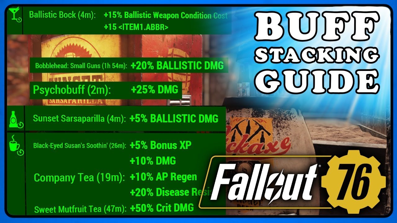Fallout 76 Buff Stacking Guide: Food, Chems & All Buffs (2026) - YouTube