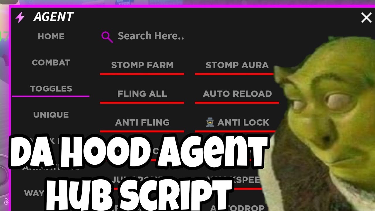 Roblox Da Hood Agent Hub Script Hack | Mobile & PC - YouTube