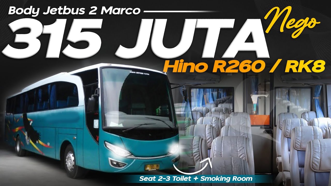 DIJUAL MURAH! Harga 315 Juta Nego : Hino R260/RK8 Jetbus 2 Seat 2-2 ...