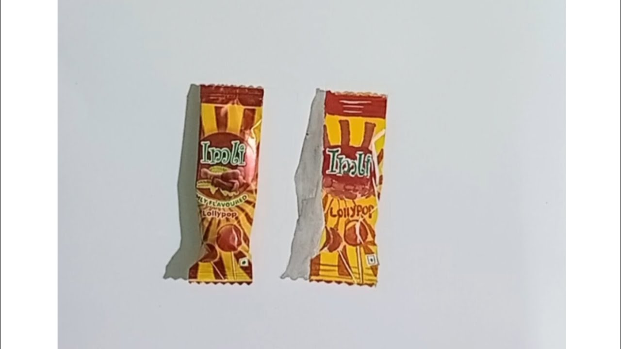 Realistic water colour Cadbury packet and lollipop packet drawing ...
