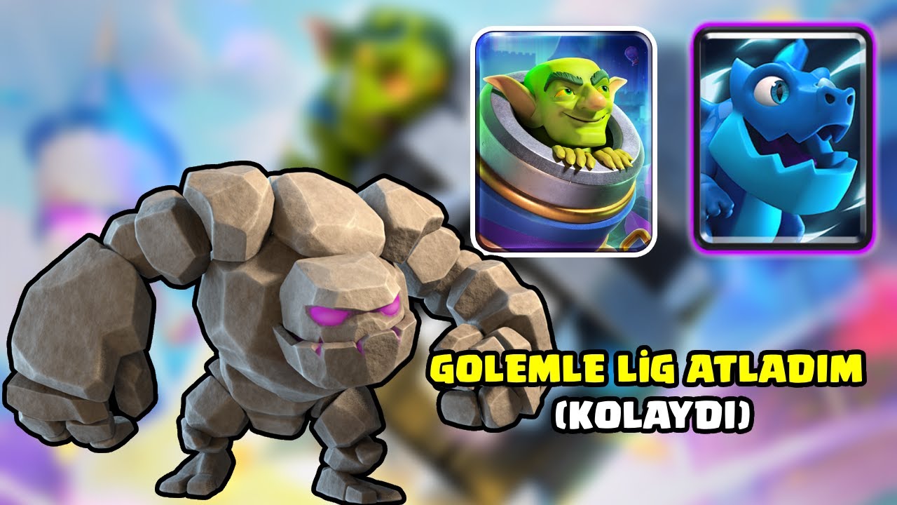 GOLEMLE TANKLA HAVANLA VUR-CLASH ROYALE - YouTube