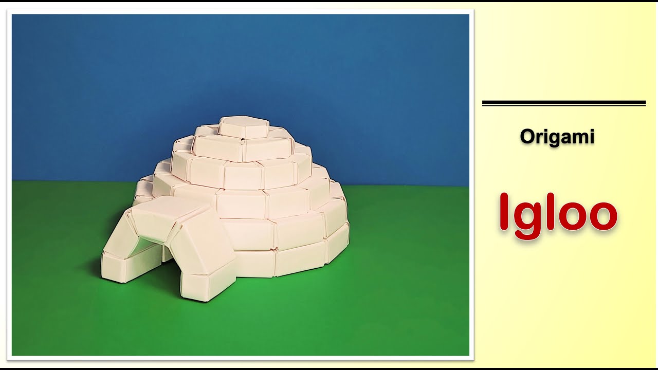 Happy Canada Day! Origami Igloo, Ice House | Modular Origami Bricks ...