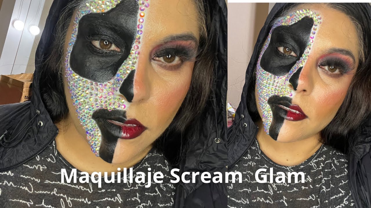 SCREAM GLAM MAKEUP tutorial de maquillaje #halloween #halloween2023 # ...