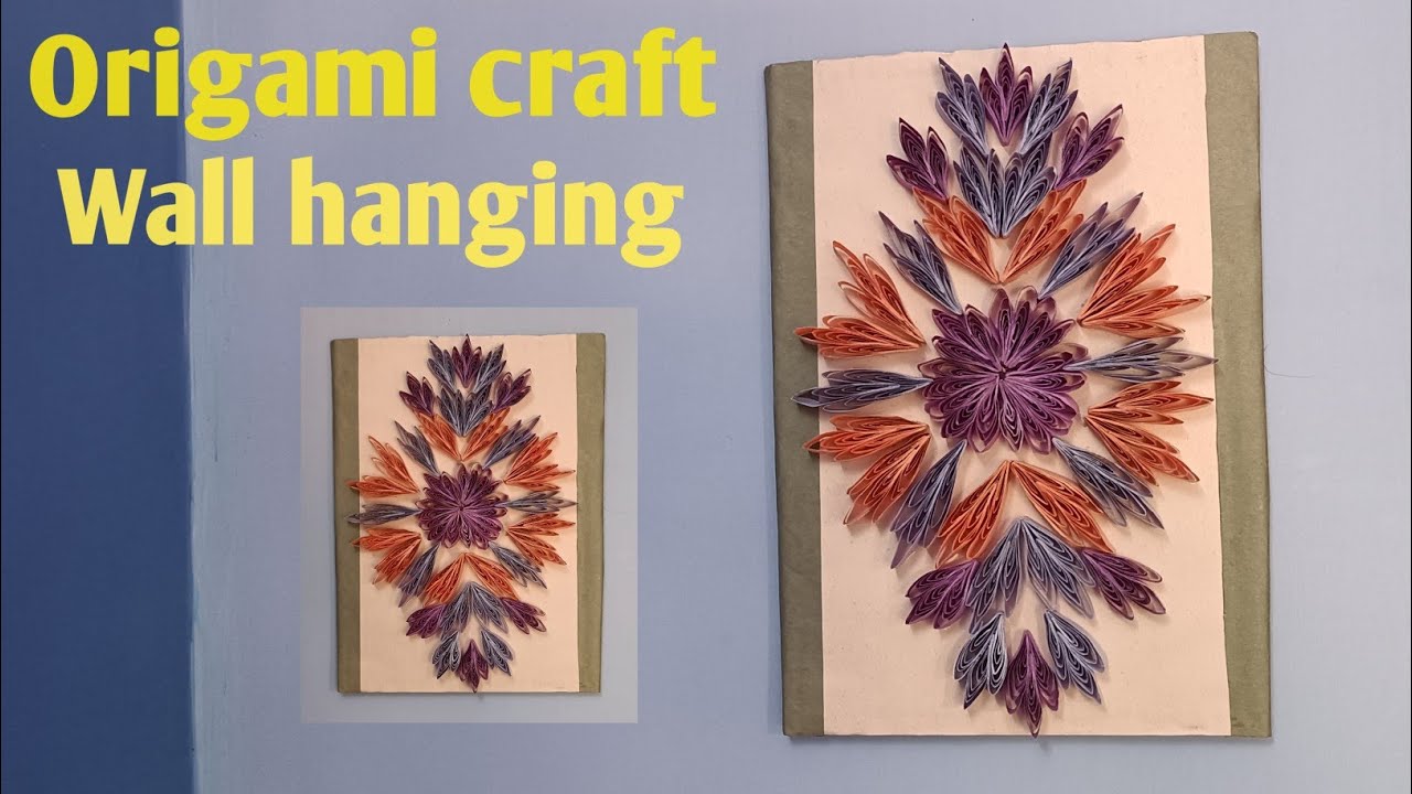 Paper wall hanging || Origami craft #creativespace #paperwallhanging ...