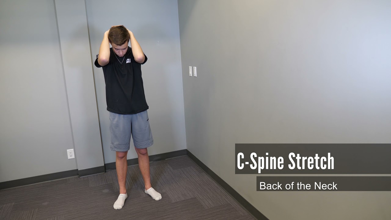 C-Spine Stretch - Stretch the back of the neck - no equipment needed ...