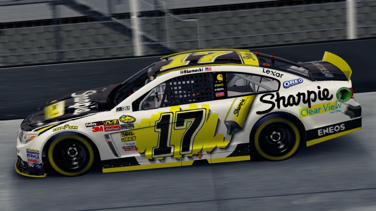 NASCAR '14 Custom Paint Scheme: Sharpie Clear View Highlighter - YouTube