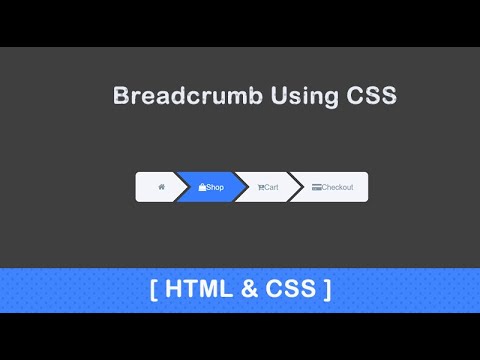 Amazing Breadcrumb using CSS - Pure CSS Breadcrumb - YouTube
