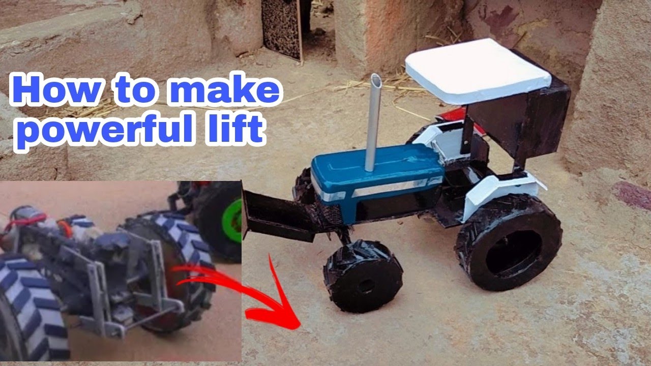 How To Make Powerful Hydrolic Lift System For Tractor Models # ...