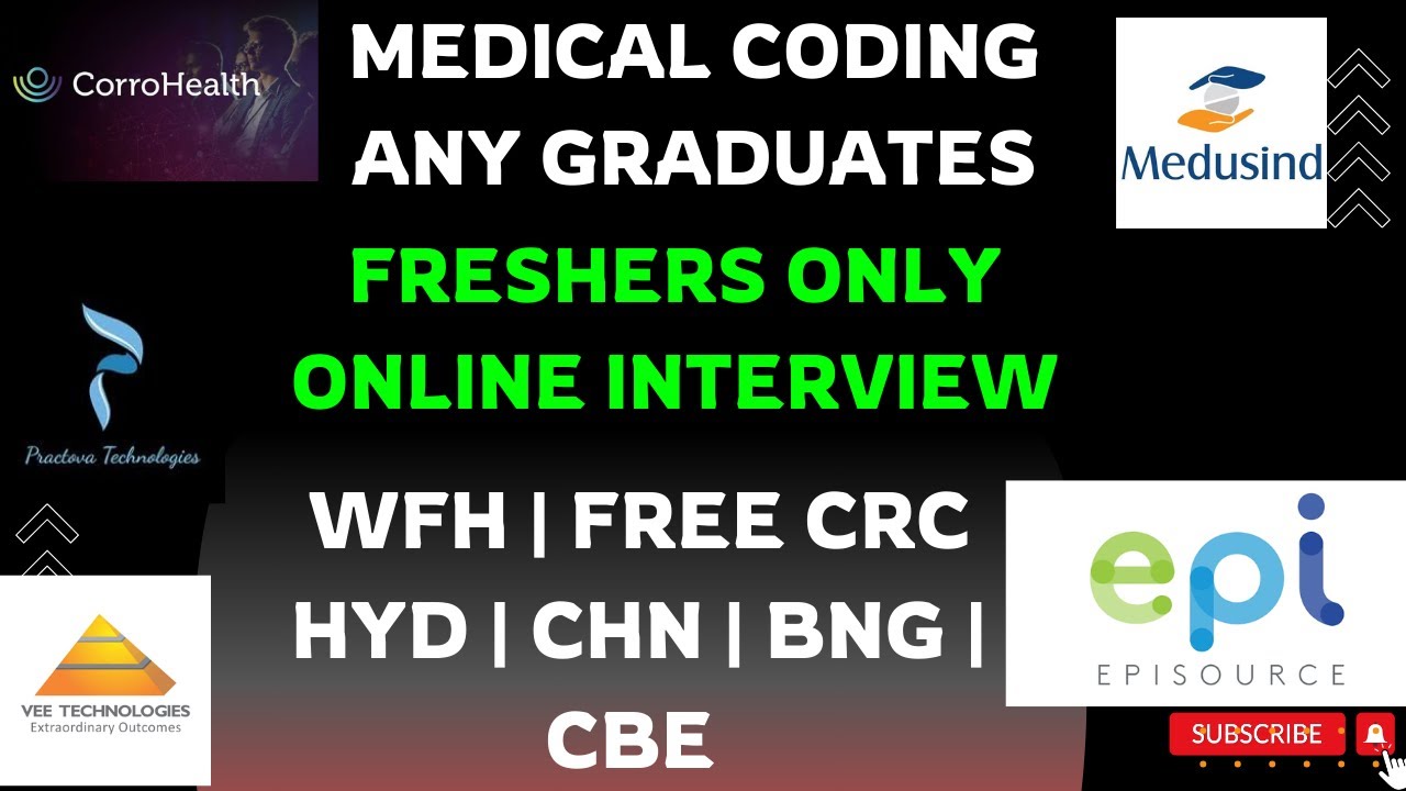 Medical coding | Any graduates | Freshers only | Wfh | Free crc # ...