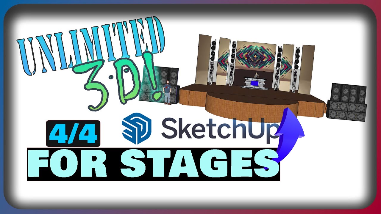 Using FREE unlimited 3D models inside! | @Sketchup WEB | FREE 3D Stage ...