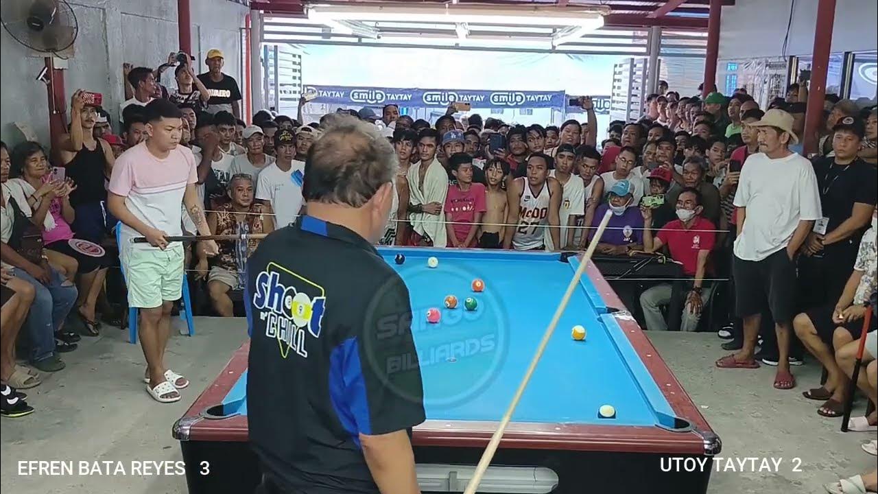 PART 2 EFREN BATA REYES VS UTOY TAYTAY. EFREN 8-10 + 2 WIN RACE 20 22 TAYTAY RIZAL - YouTube