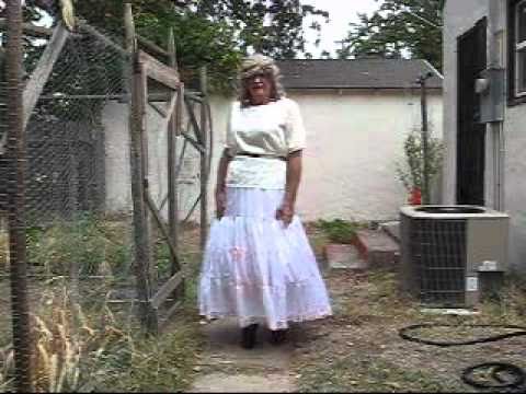 Tammy in a Satin Petticoat Skirt