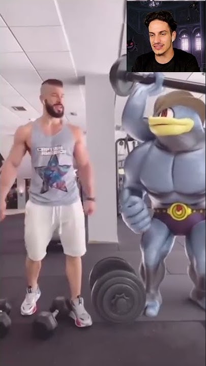 Machamp Pokemon Lifting Weights In Real Life Shorts Youtube
