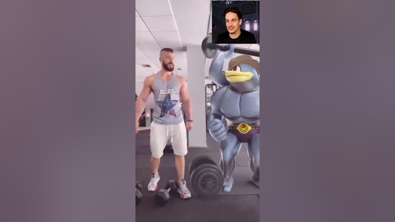 Machamp Pokemon Lifting Weights In Real Life Shorts Youtube