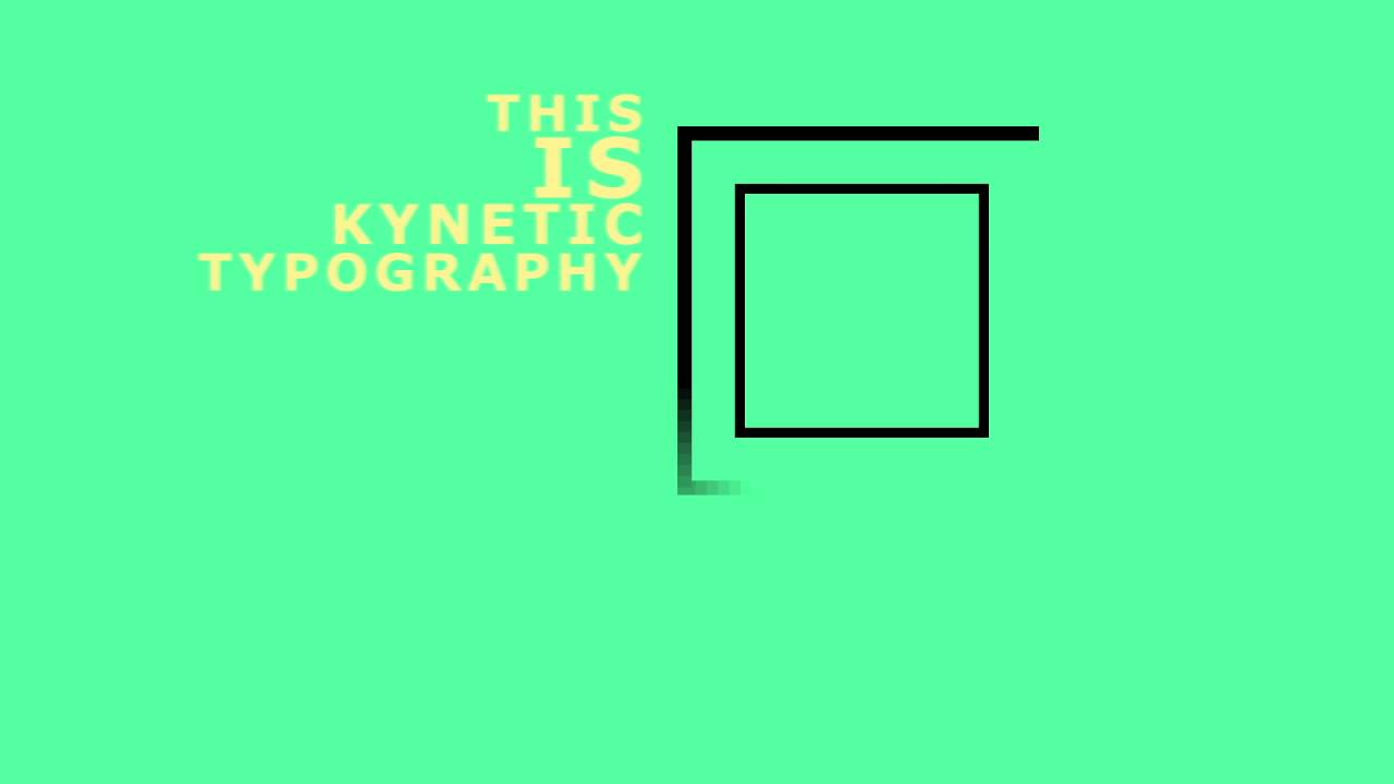 Kinetic typography sample - YouTube