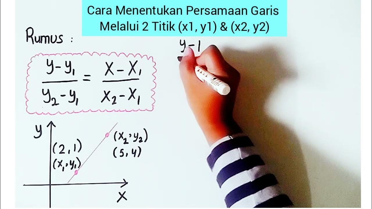 Matematika - Cara Menentukan Persamaan Garis Melalui 2 Titik Yang Diketahui - YouTube