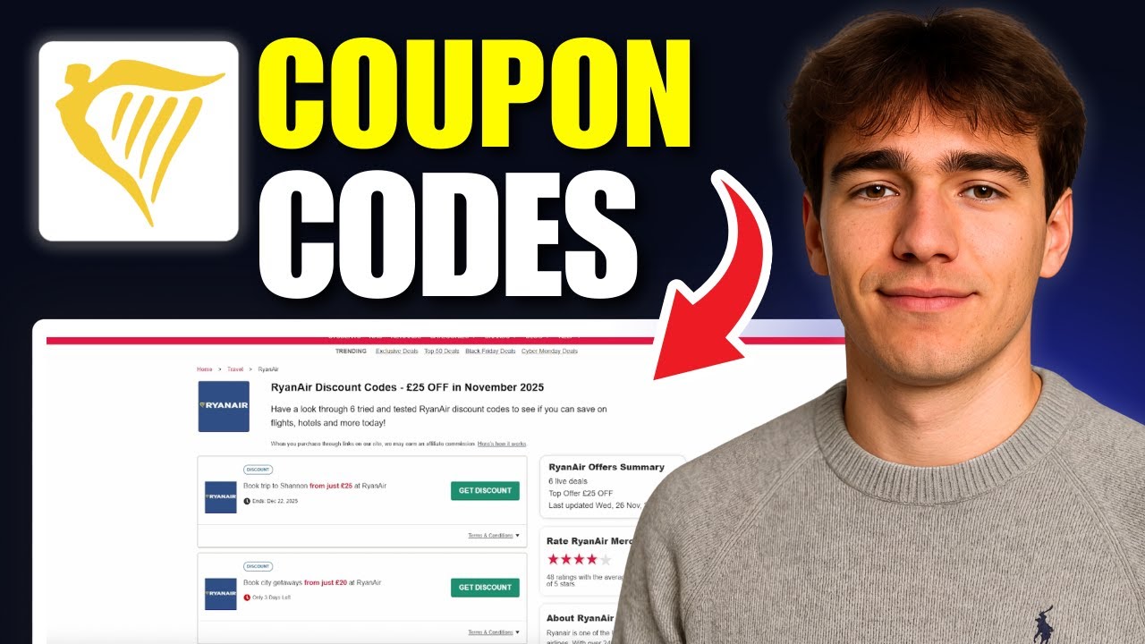 How to Get Ryanair Coupon Codes (Tutorial 2026) - YouTube