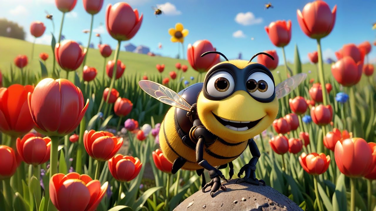 Six Busy Bees Count to Ten | Counting Song for Kids | Nursery Rhymes ...