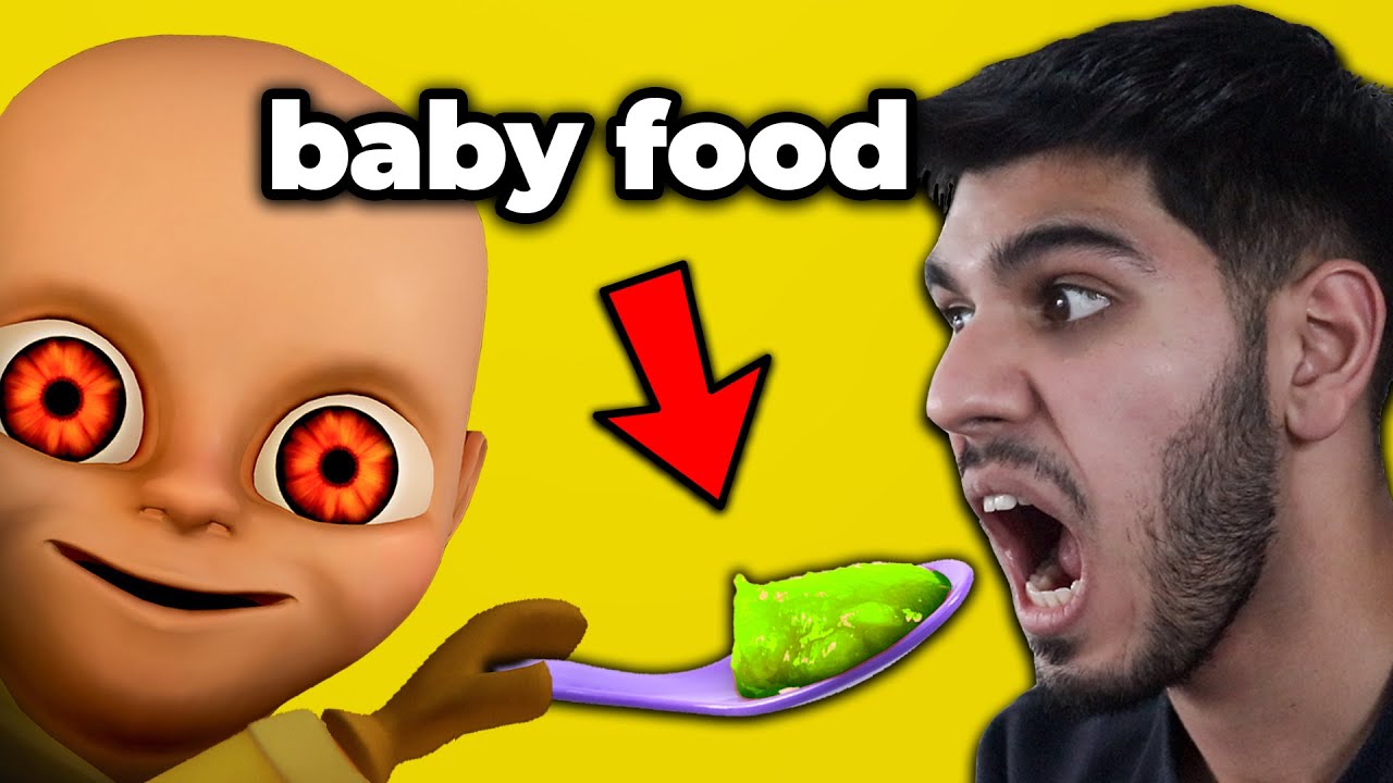 Baby In Yellow But i Eat BABY FOOD - YouTube