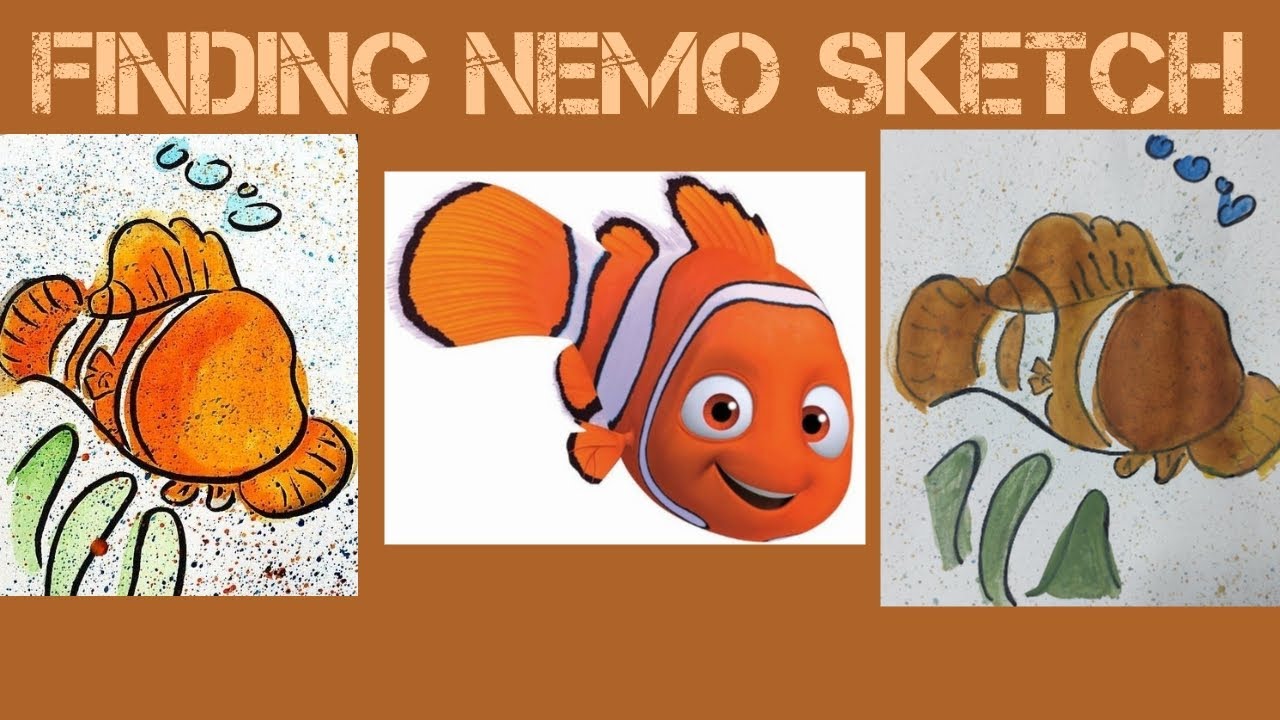 How to Draw Nemo Sketch Finding Nemo Sketch Cartoon Sketch Atlas Sketch ...