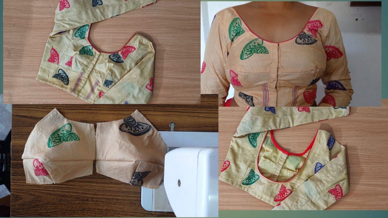 bra cut blouse#dabal katori blouse cutting and stitching#মুগা মেখেলা ...