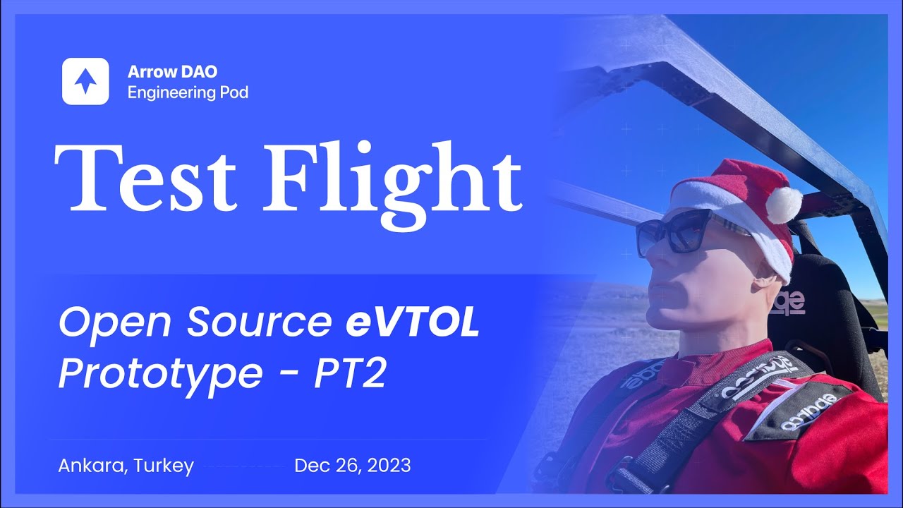 Arrow Open Source eVTOL - Prototype Test Flight - YouTube