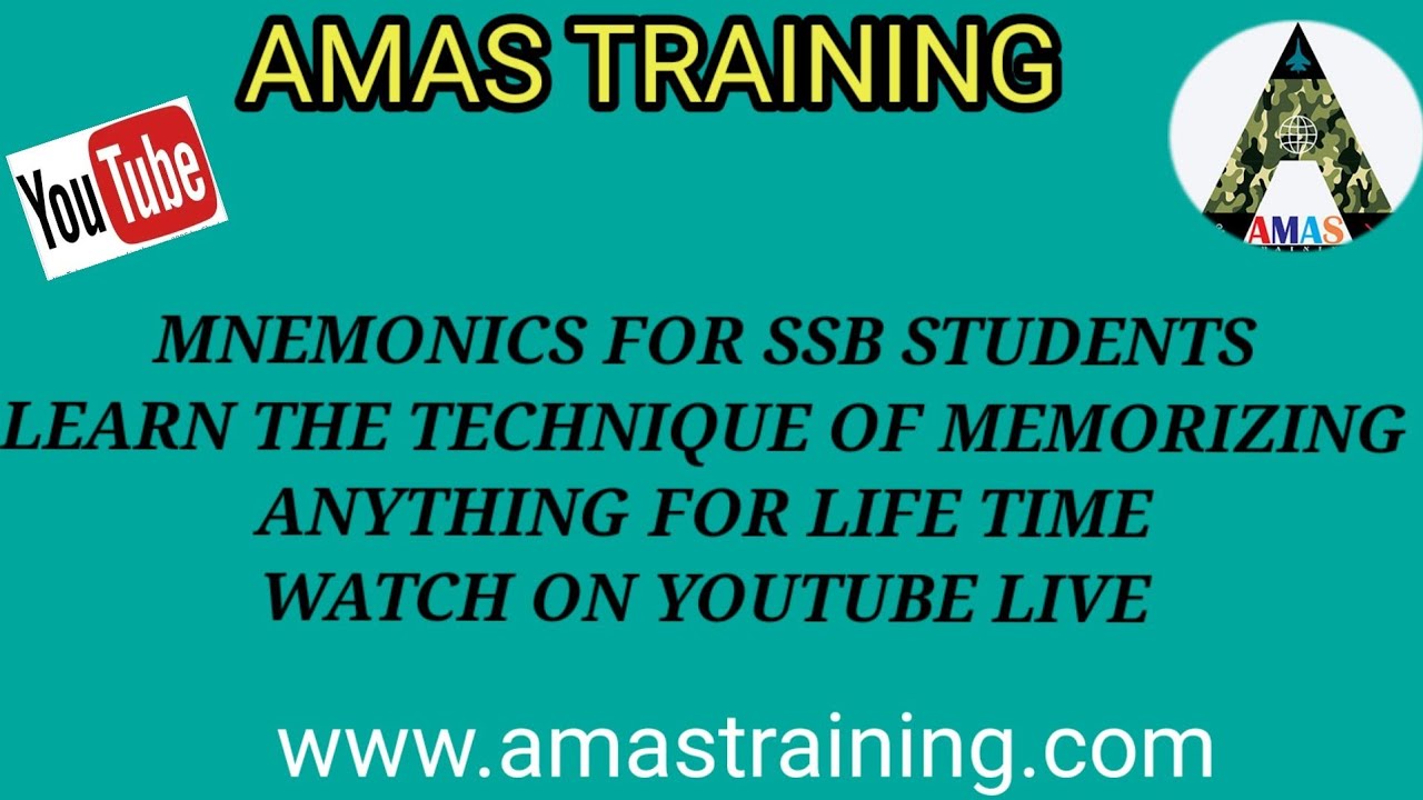AMAS Training's Presents "what is the mnemonics for SSB Students ...