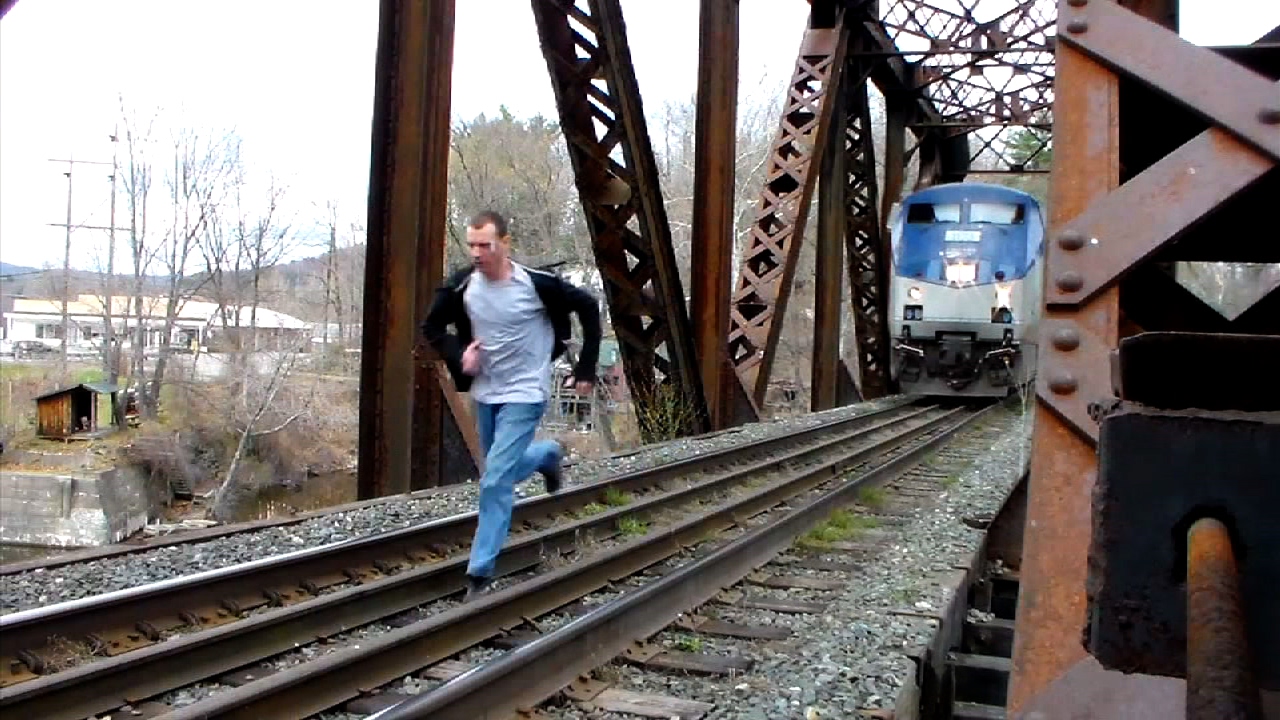 Train Bridge Train Dodge - Superimposed for video (Why is this age ...