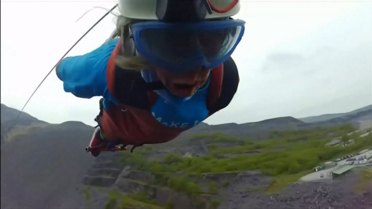 Woman with Parkinson's has taken on Europe's longest zip wire (UK ...