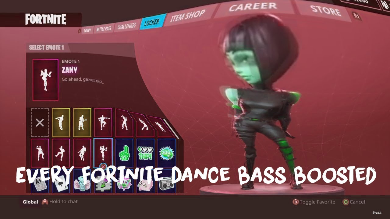Every Fortnite Dance But It Is Bass Boosted! - YouTube