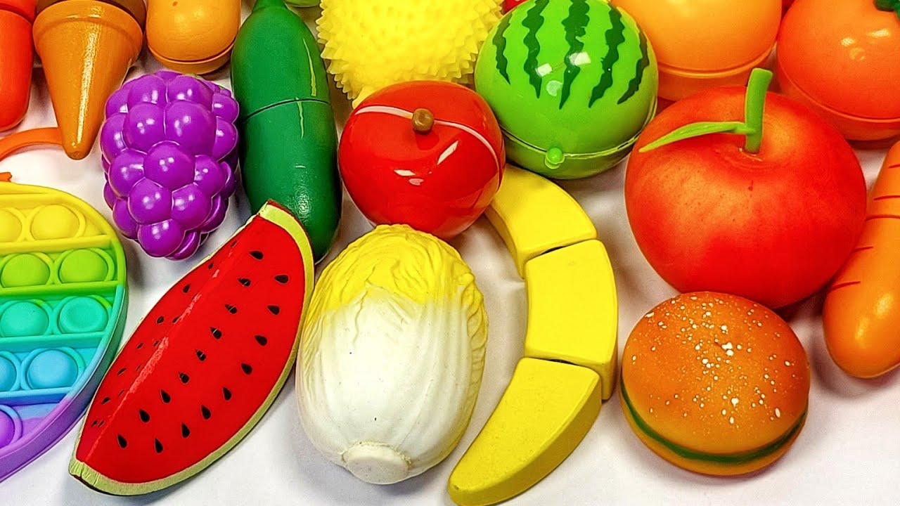 Mixing Fruits and Vegetables Colorful, Cutting Carrot Tomato ...