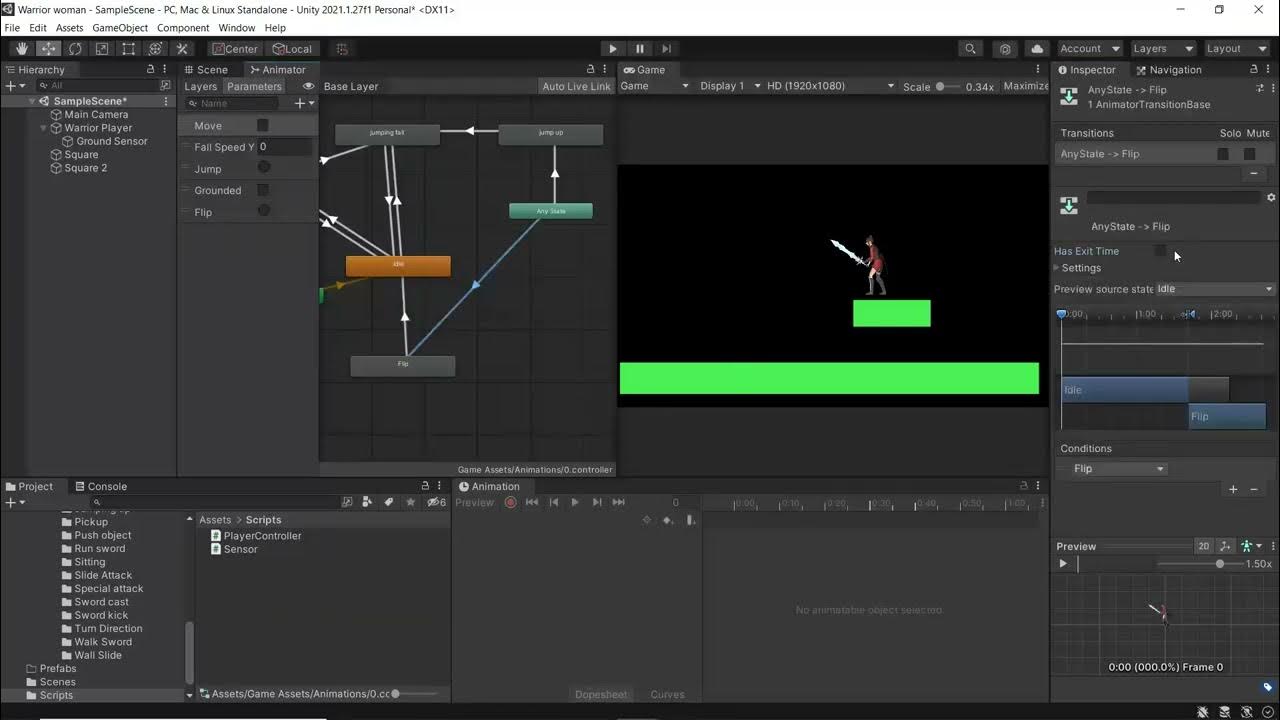 Learn to create Metroidvania player with unity and C# tutorial # 8 Player Flipping - YouTube
