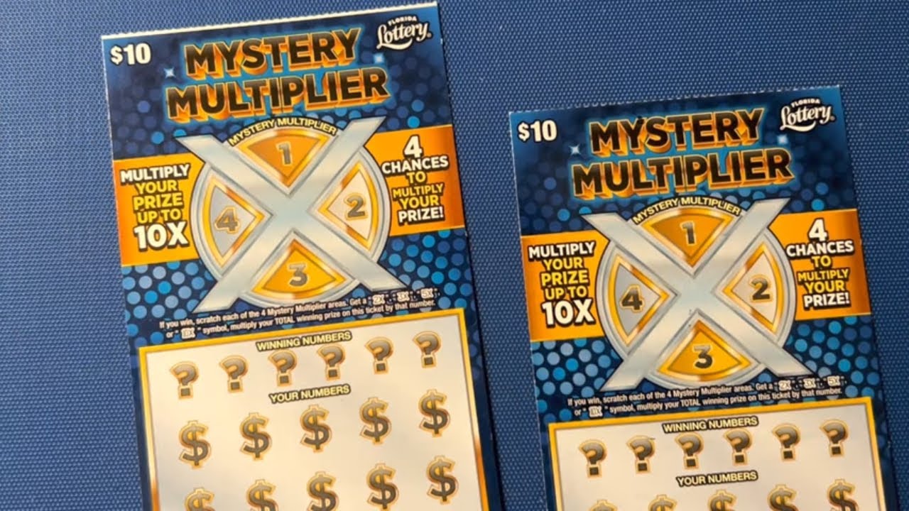 A COUPLE OF MYSTERY MULTIPLIER SCRATCH OFFS FROM THE FLORIDA LOTTERY ...
