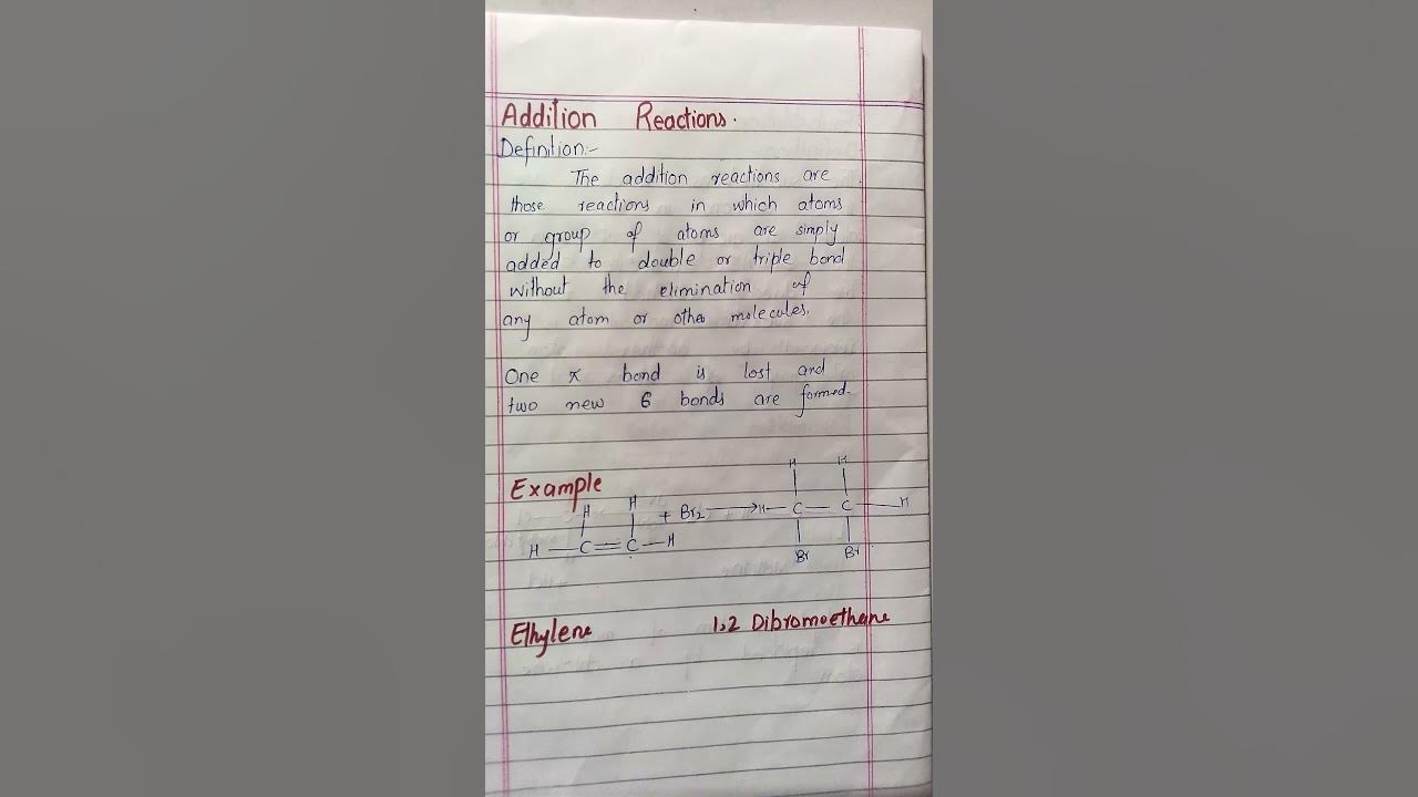What Are Addition Reactions Notes GOC chemistry neet youtubeshorts what-are-addition-reactions-notes-goc-chemistry-neet-youtubeshorts