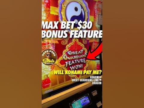 $30 MAX BET BONUS ON THE NEW KONAMI GREAT GUARDIANS WILL IT HANDPAY? # ...