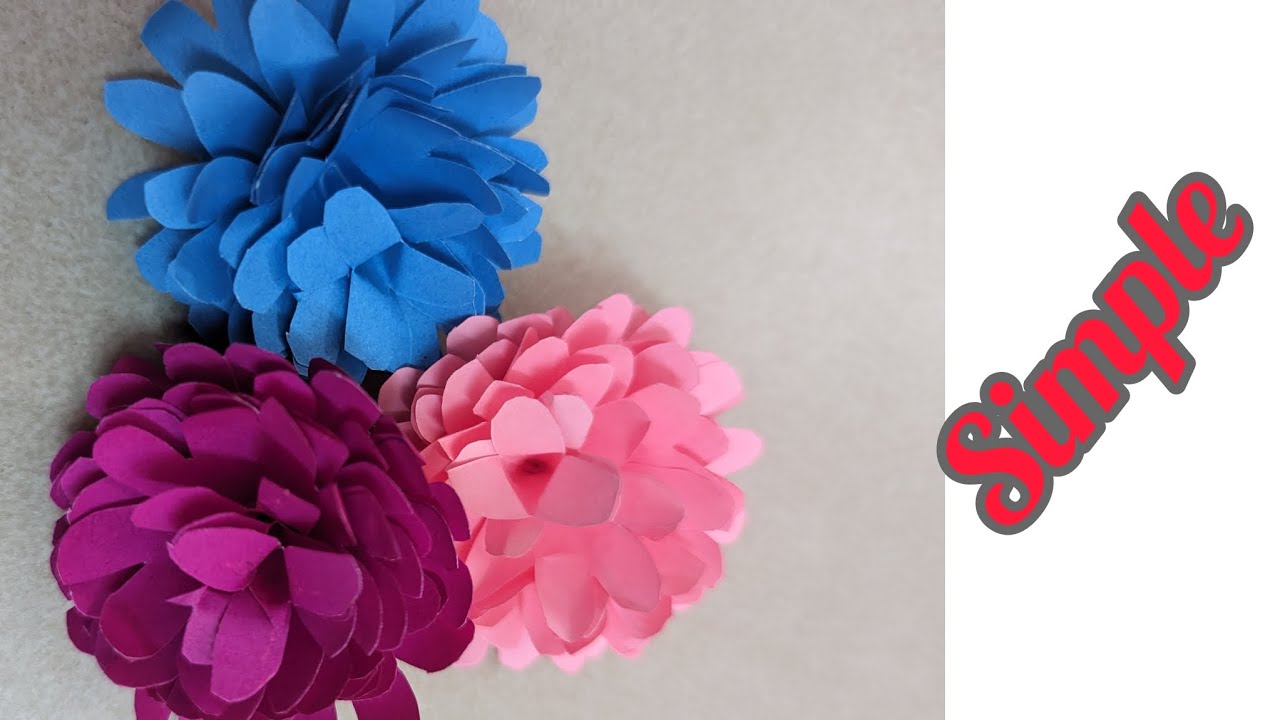 simply flower making/DIY/colourful flowers/10minutescraft/easycraft ...
