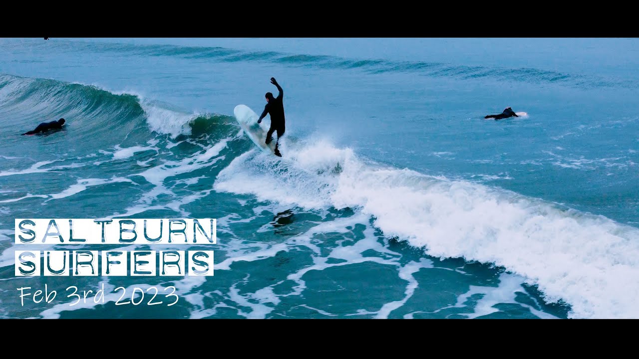 Saltburn Surfers Feb 3rd 2023 (4K) - YouTube