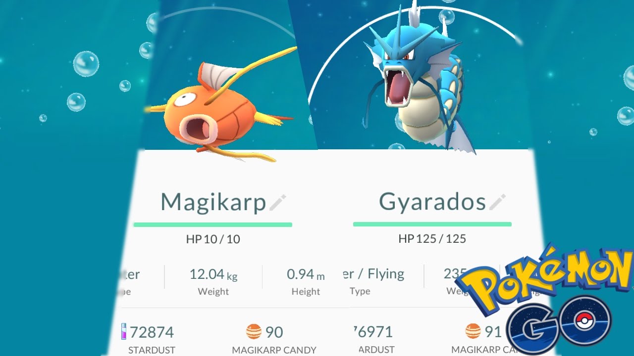 ⌠Pokemon Go⌡ |100 IV/10 CP Evolution |【1600 + CP Gyarados】 - YouTube