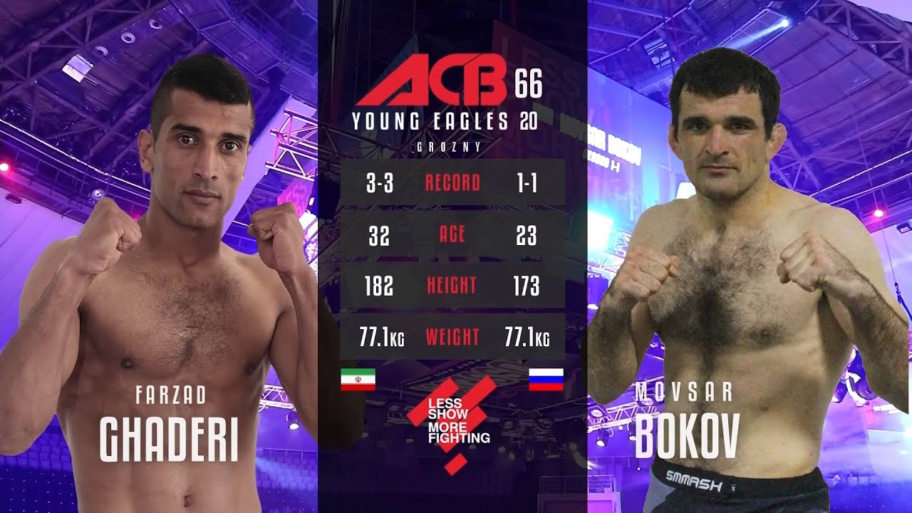 Фарзад Гадери vs. Мовсар Боков | Farzad Ghaderi vs. Movsar Bokov | ACB 66 - Young Eagles 20 ...