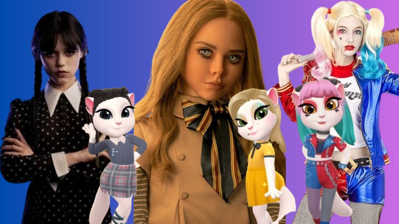 ️The talking angela ️ showdown Megan Vs Wednesday Addams Vs Harley ...