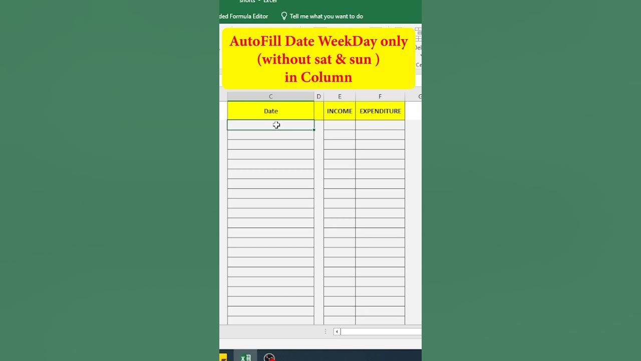 Auto fill weekdays in excel | Excel data entry interview questions #interviewquestions # ...