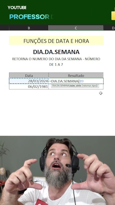 Funções de Data e Hora Função DIA.DA.SEMANA - Retorna um número de 1 a ...