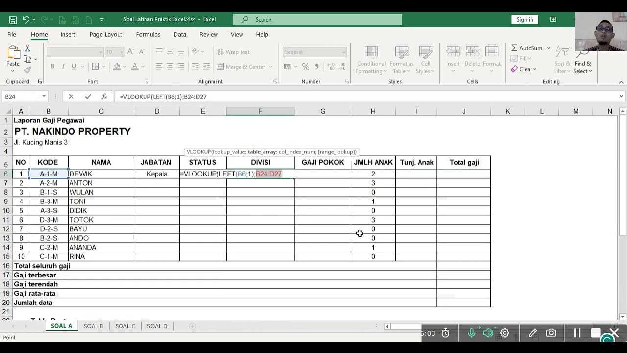 Mudah Belajar Rumus IF MID RIGHT LEFT VLOOKUP DLL office 2021 - YouTube