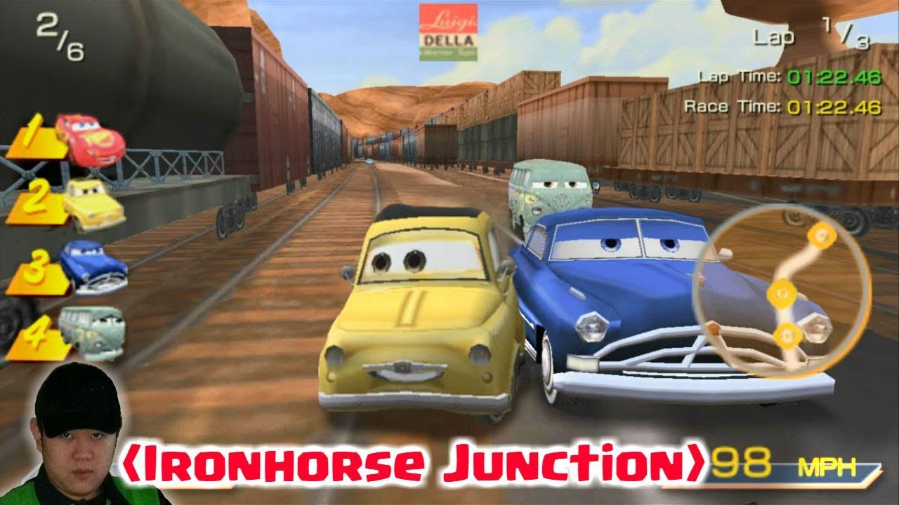CARS PSP Luigi GAMEPLAY - Ironhorse Junction (Postcard) HD - YouTube