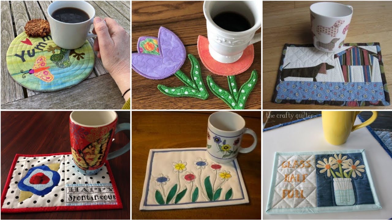 DIY Mug rug /quilted mug rug @pop-upfashion6327 - YouTube
