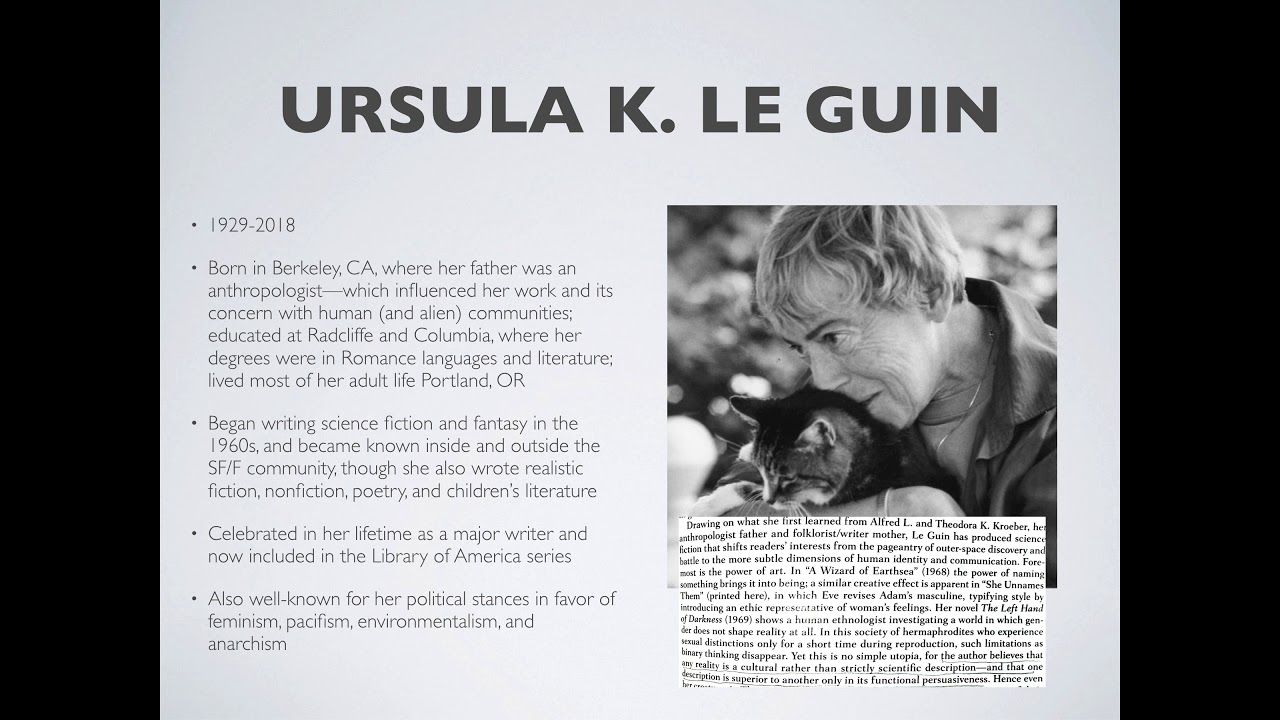 A Lecture on Ursula K. Le Guin's "Schrödinger's Cat" and "She Unnames ...