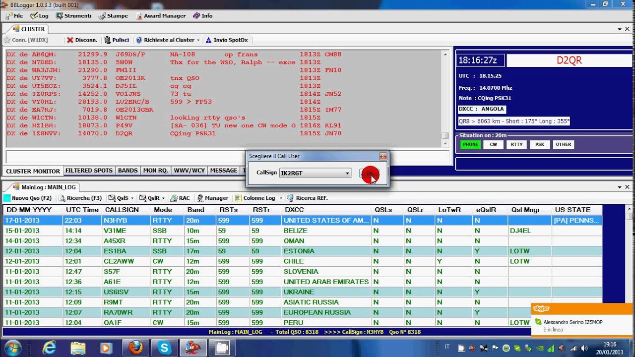BBLogger: settaggio parametri per upload e download automatico su LoTw ...